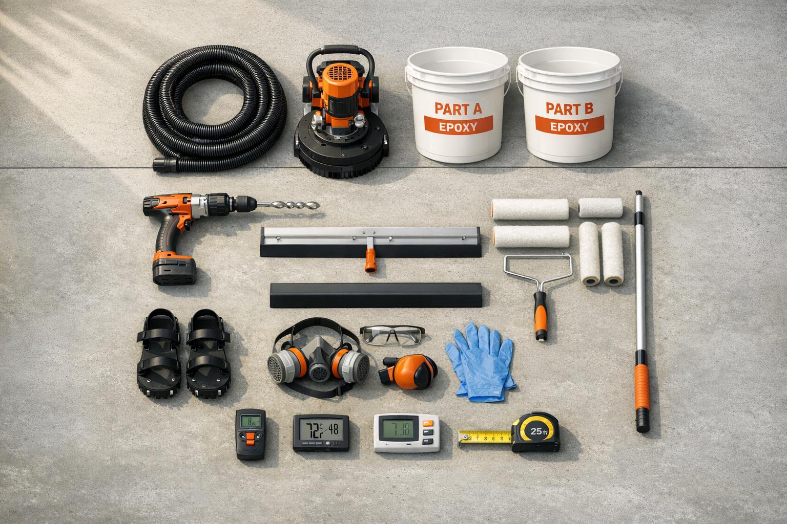 Tools Needed for Garage Floor Coating Installation